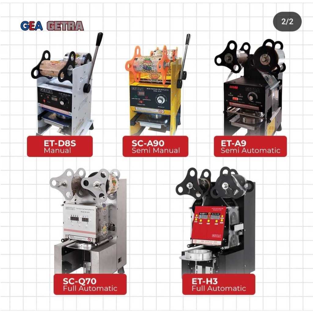 Jual CUP SEALER GETRA ETD-8S / CUP SEALER GETRA SC-A90 / CUP SEALER ...