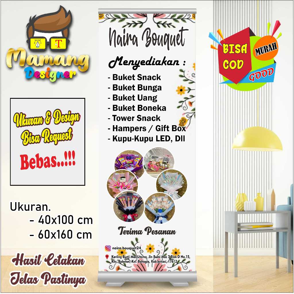 Jual Cetak Spanduk Banner Untuk Usaha Pembuatan Buket bb | Shopee Indonesia