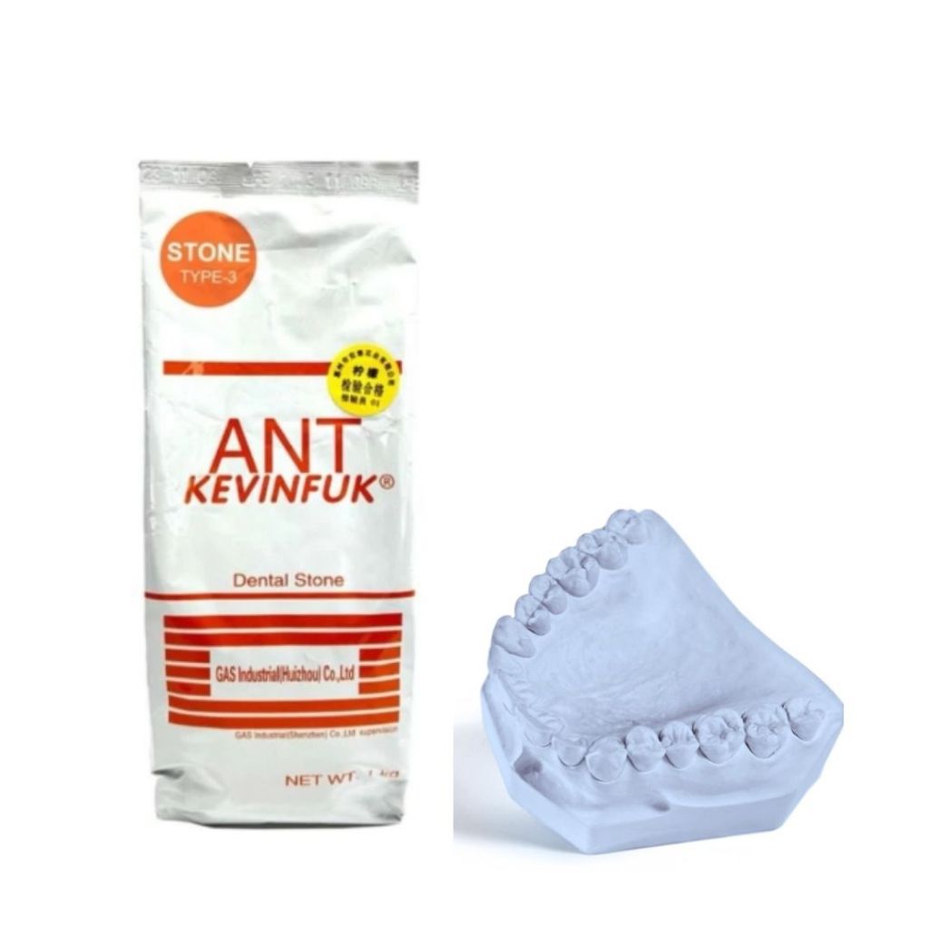 Jual Dental Stone Gips Biru Blue Tipe II Bahan Cetak Plaster 1kg ...