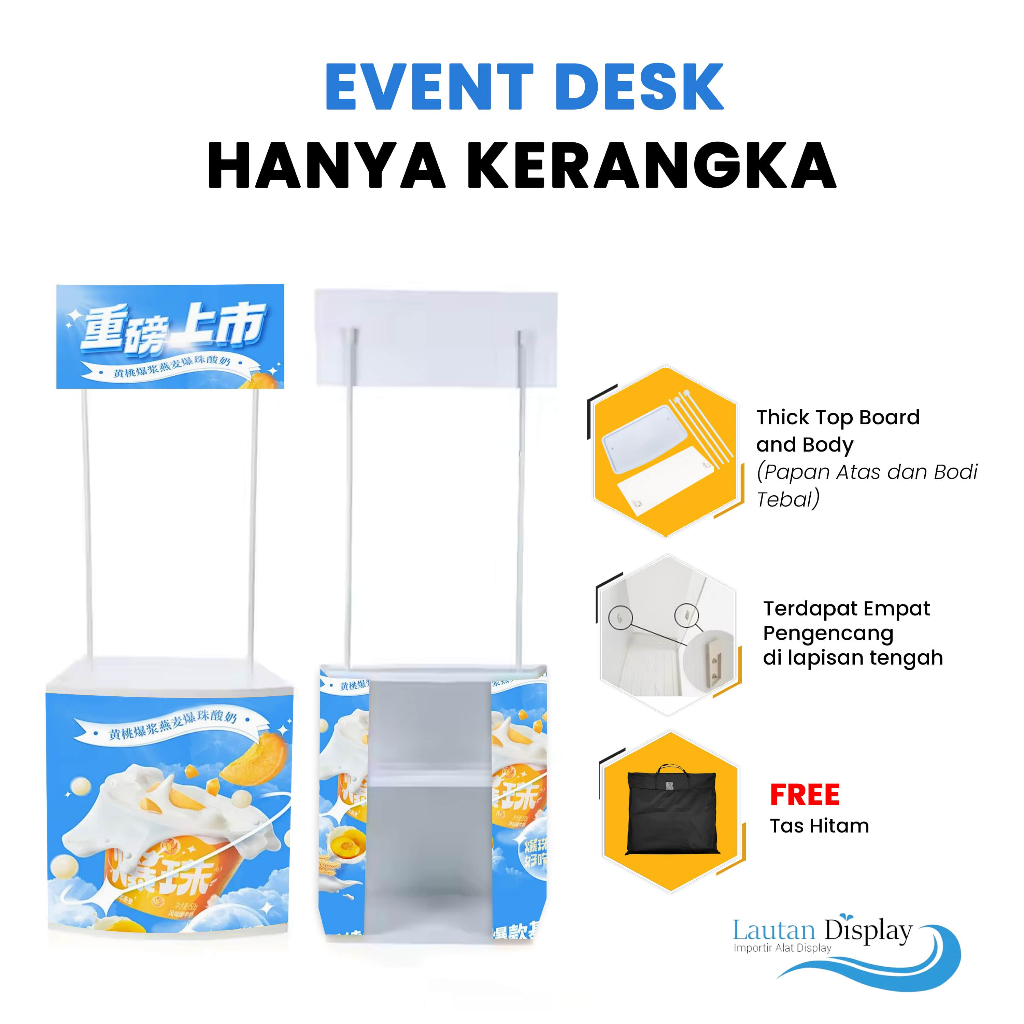 Jual Event Desk Booth Pameran Portable Lipat Stand Gerobak Standing Meja Bazar Bongkar Pasang ...