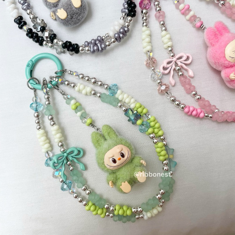 Jual RIBBONEST | Phonestrap LUXURY Popmart LABUBU double layer ...