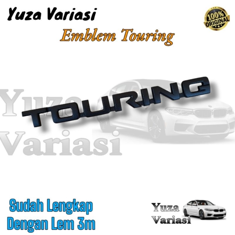 Jual Emblem Tulisan Touring Hitam Doff Original // Emblem Touring Hitam ...