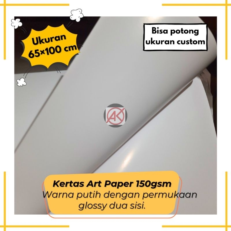 Jual Kertas Art Paper 150gsm ukuran 65×100 cm (Bisa potong custom ...