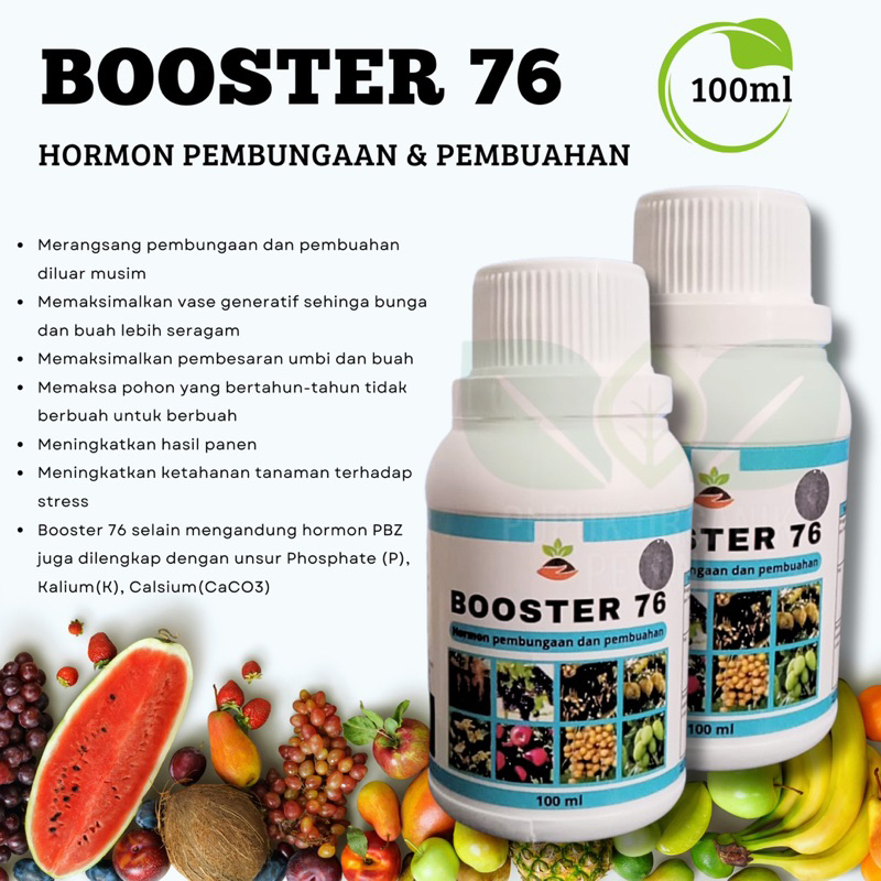 Jual Booster 76 kemasan 100ml pupuk organik pelebat penyubur tanaman ...