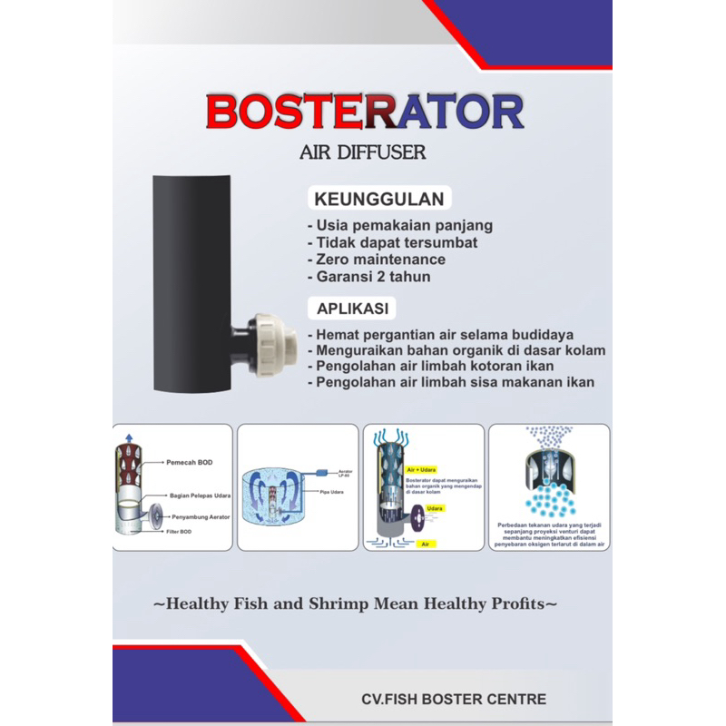 Jual BOSTERATOR Air Diffuser Oxygen dan Pengurai Limbah Organik ...