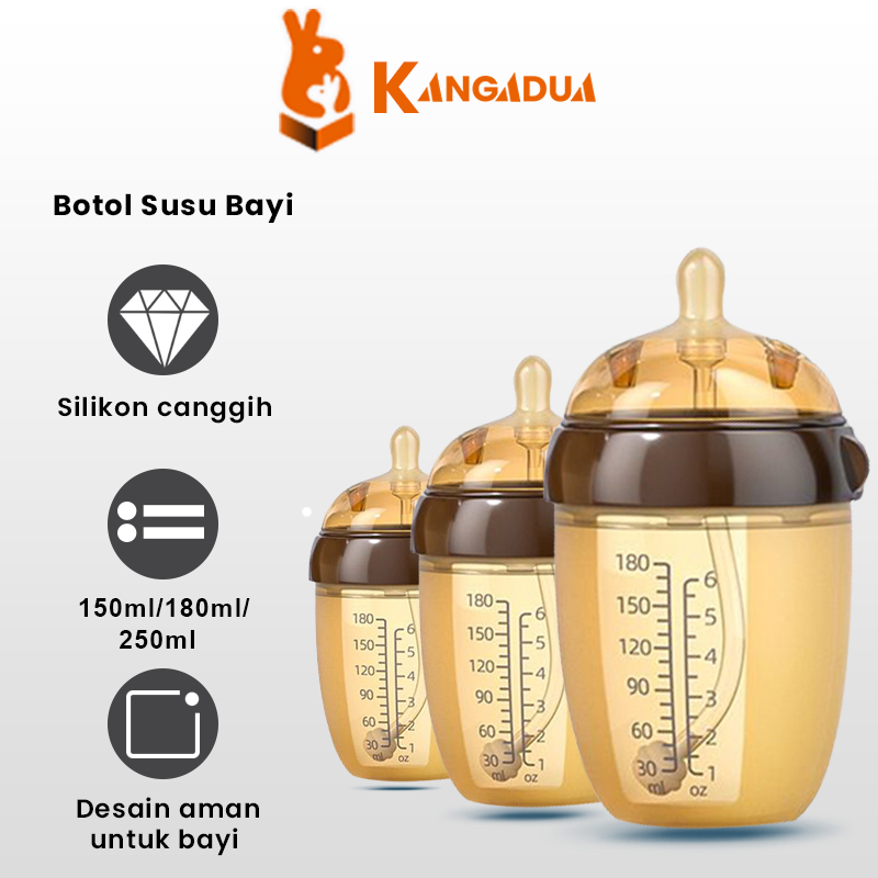 Jual KANGADUA Piko Bello Botol Susu Bayi Silikon Leher Lebar (WIDE NECK) / Botol Bayi Dengan ...