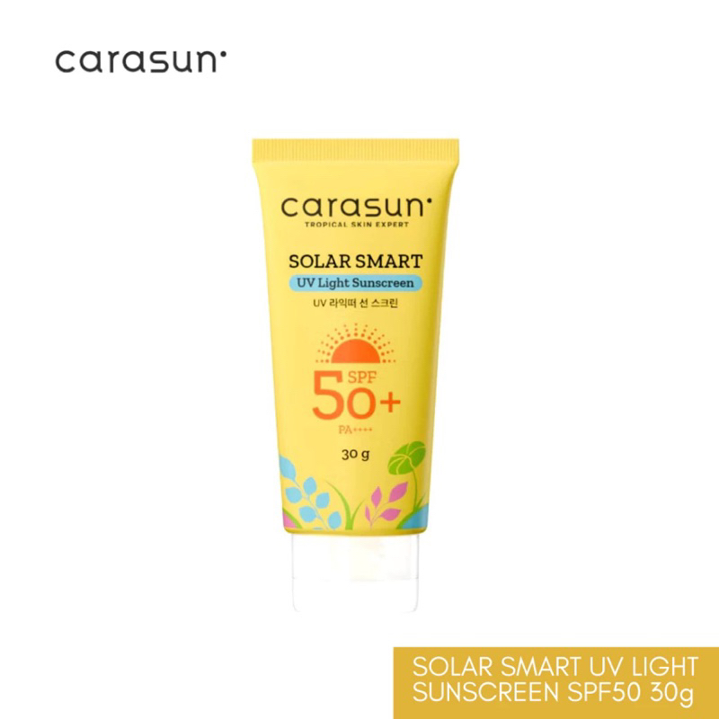 Jual CARASUN Solar Smart UV Light Sunscreen SPF 50 PA++++ 30g | Shopee ...