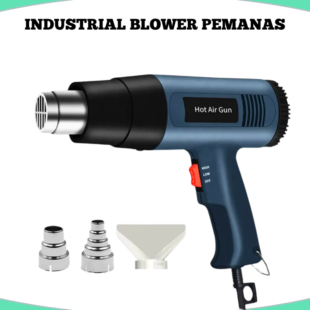 Jual Industrial Heat Gun Hot Gun Electric Blower Pemanas 2 Speed 220V ...