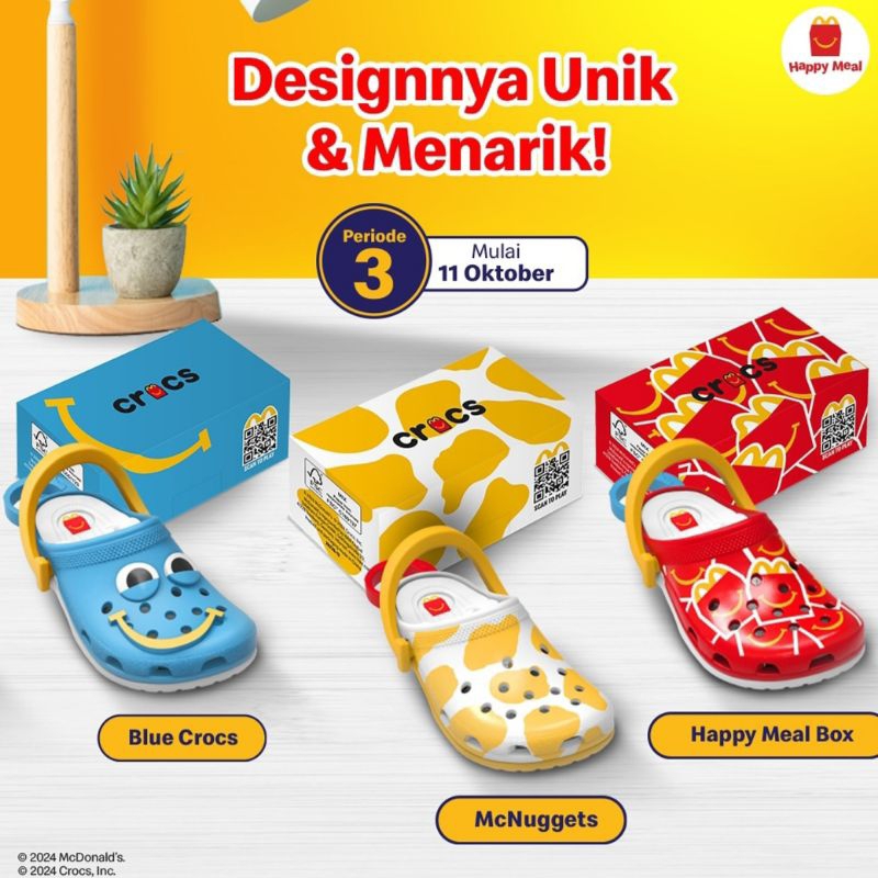 Jual Mainan Happy Meal Mcd X Crocs Cute Gantungan Kunci Lucu Model ...