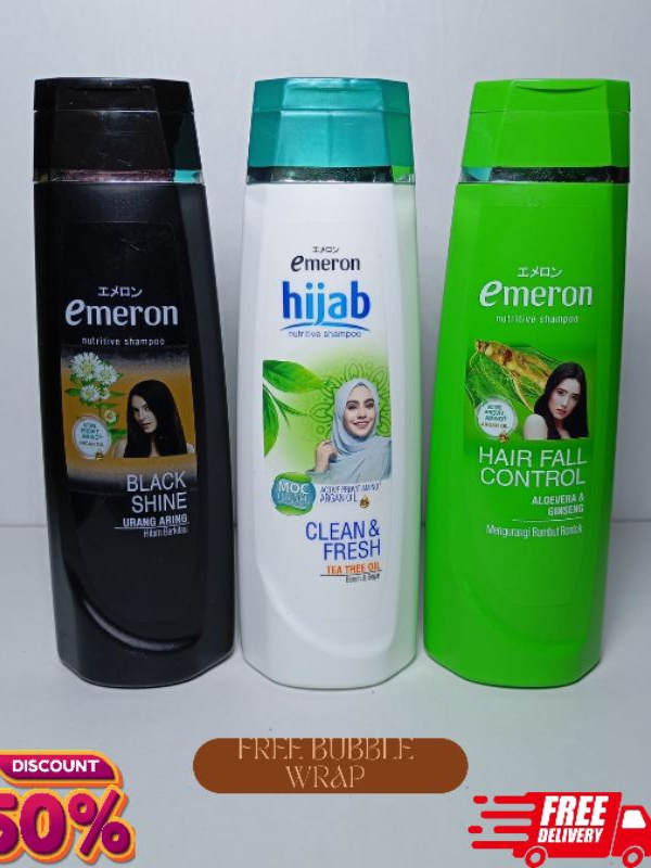 Jual Sampo Emeron Nutritive Black & Shine/Hijab Clean & Fresh/Nutritive ...