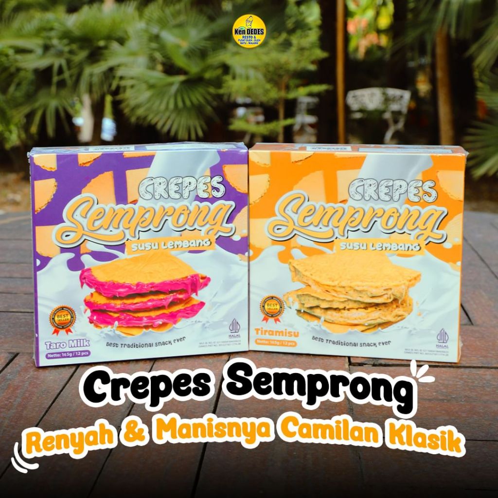 Jual Semprong Susu Lembang | Isi 12 | 165 gram | Crepes Bandung ...