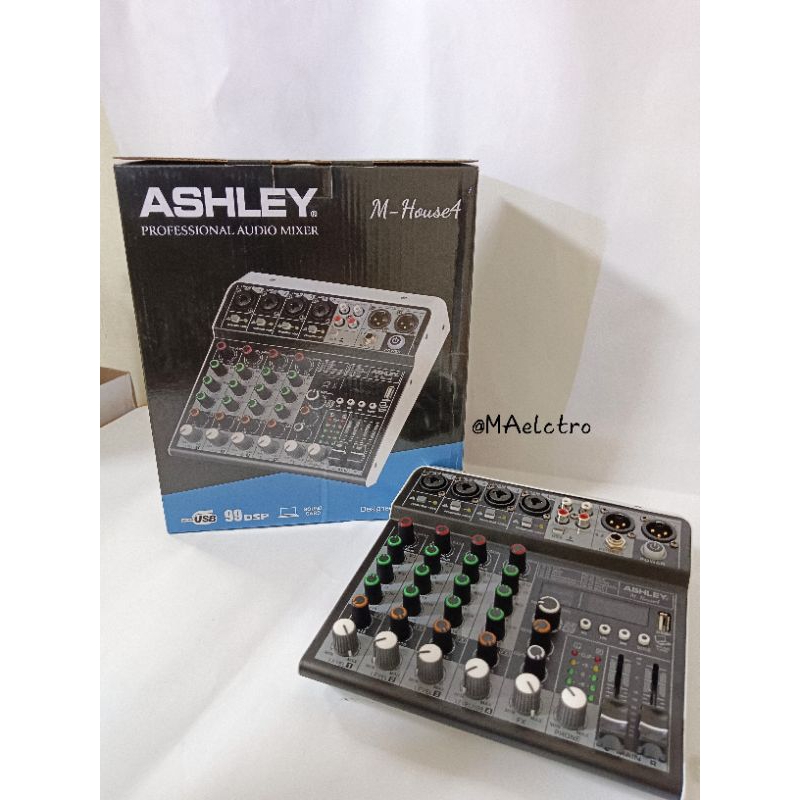 Jual MIXER ASHLEY MHOUSE 4 MHOUSE4 ORIGINAL MIXER AUDIO 4 CHANNEL USB BLUETOOTH PC SOUNDCARD ...