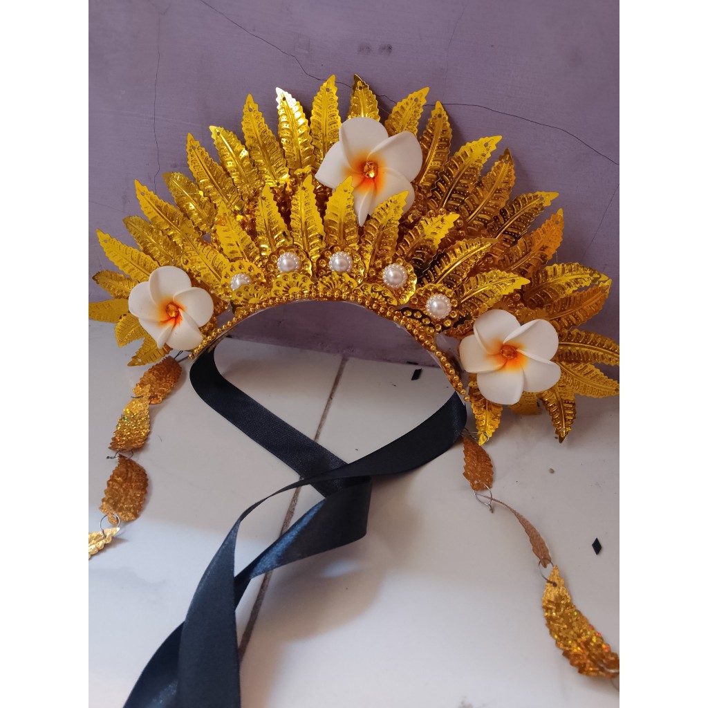 Jual Mahkota sunting melayu bunga kamboja/mahkota hiasan tari bali ...