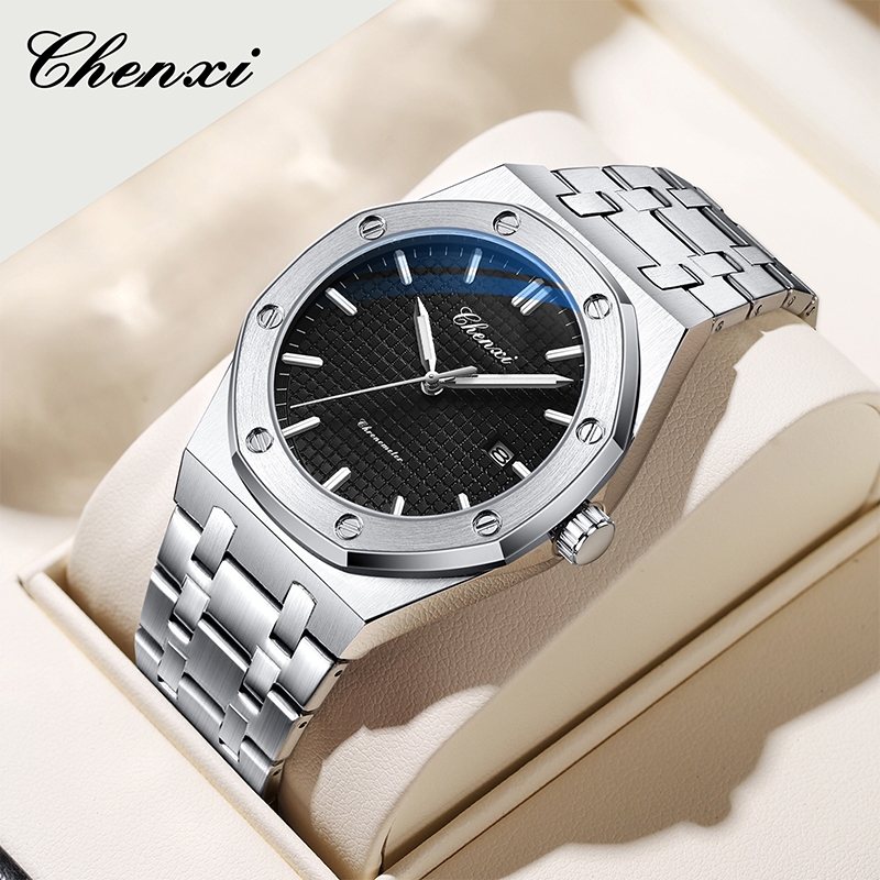 Jual Jam Tangan Otomatis CHENXI 8248 Pria dewasa cowok terbaru Analog Stainless Steel Bercahaya ...