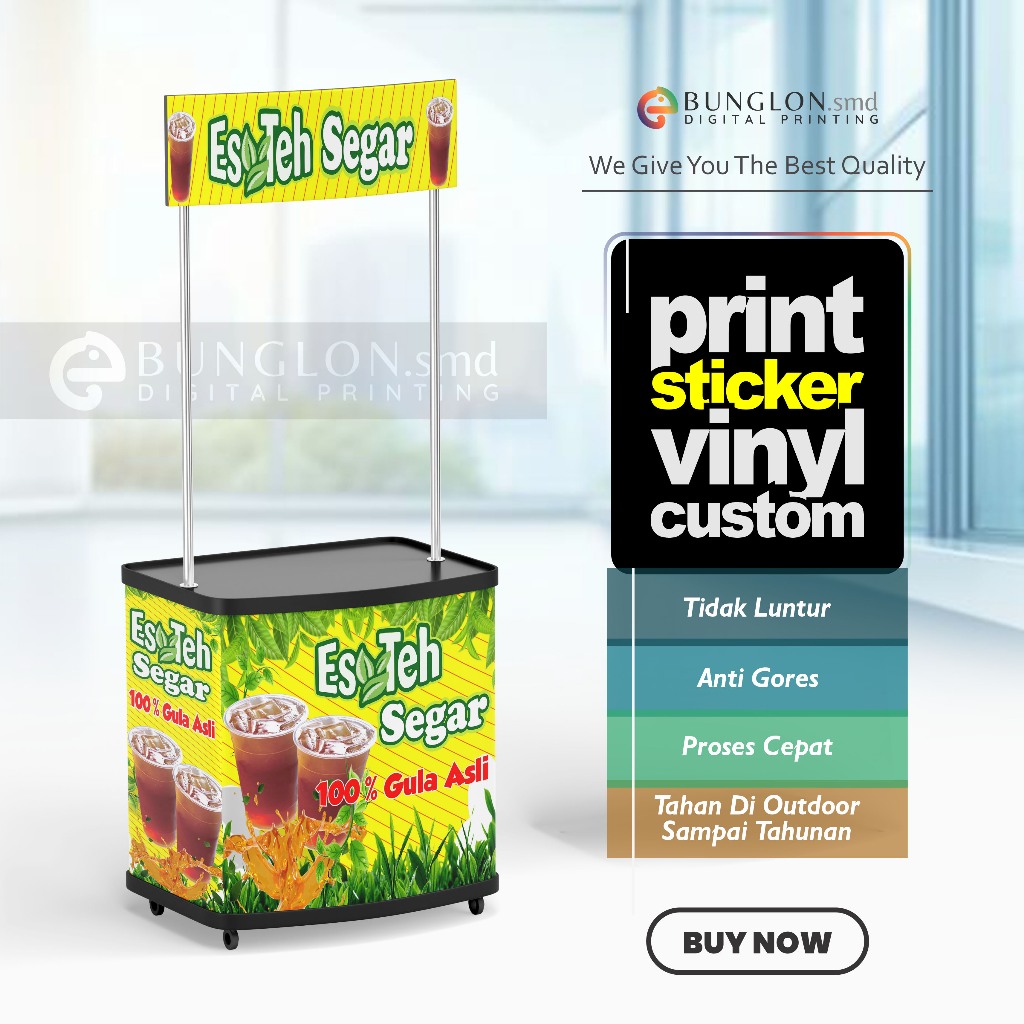 Jual CETAK STIKER MEJA BOTH ES TEH SEGAR MEJA JUALAN EVENT DESK FREE ...