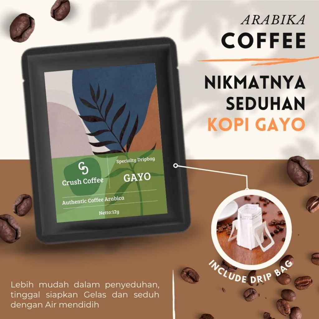 Jual Kopi Sachet Gayo Bubuk Arabica Instan Aceh Original Dripbag Coffee ...