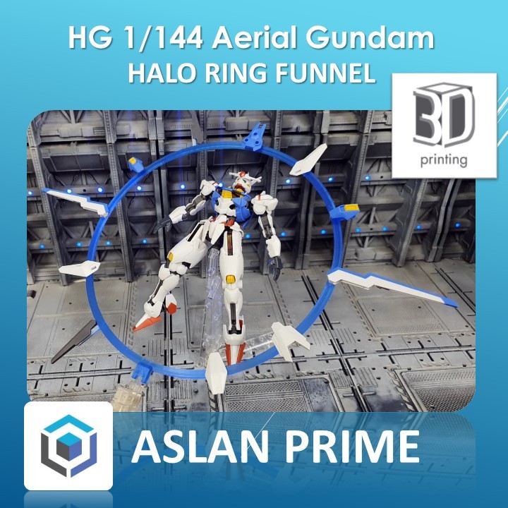 Jual HG 1/144 GUNDAM AERIAL FUNNEL RING HALO GUNPLA Custom Color 3D Print Rings Lingkaran ...