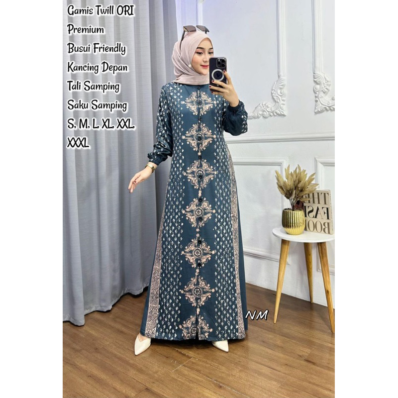 Jual JB GAMIS TWILL ORI PREMIUM LONGDRESS BAHAN BERKUALITAS BUSUI ...