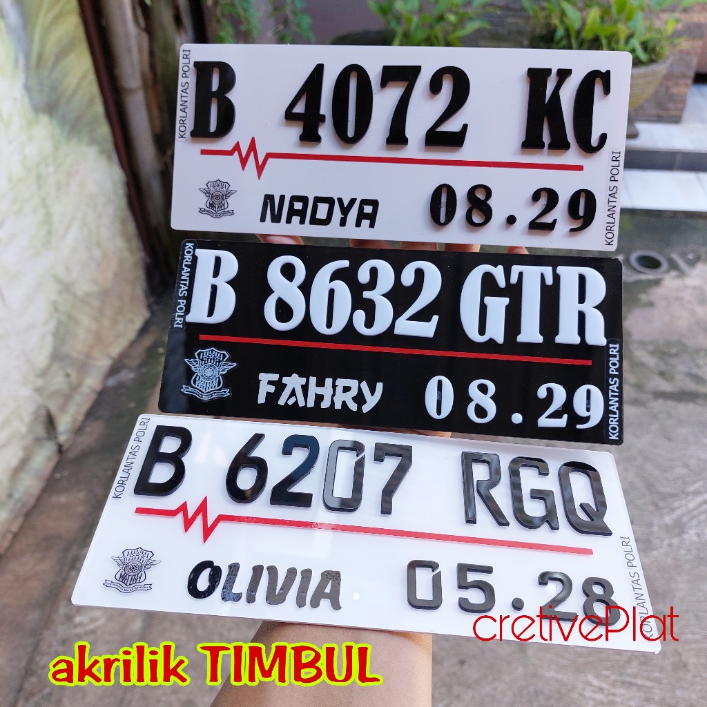 Jual Plat Motor Mika Variasi Desain Font - Plat Nomor Motor Akrilik ...