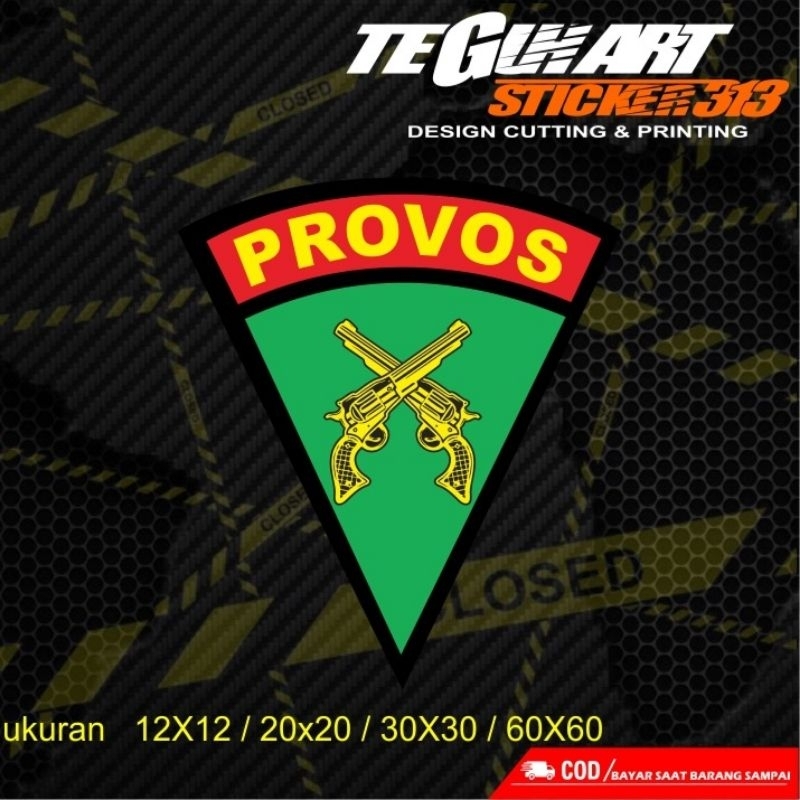 Jual STICKER CUTTING POLISI TNI PROVOS || Bahan Menyala | Shopee Indonesia