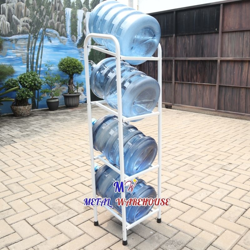 Jual Rak Galon Susun 4 Tempat Galon Susun Putih | Shopee Indonesia