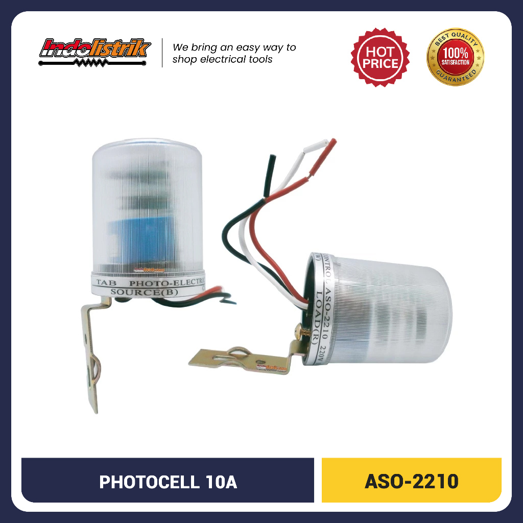 Jual Photocell 10A ASO-2210 Bulat TAB Fotosel Sensor Cahaya | Shopee ...