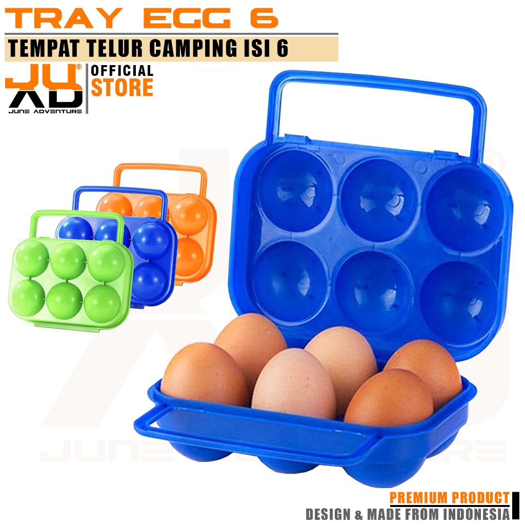 Jual tempat telur portable isi 6pcs tray egg outdoor tempat pelindung ...