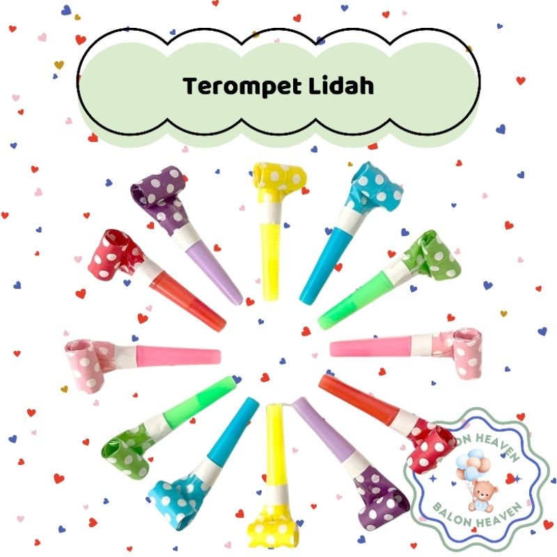 Jual Terompet Lidah Panjang《•isi 5pc •isi 10pc》| Terompet Lidah Party ...