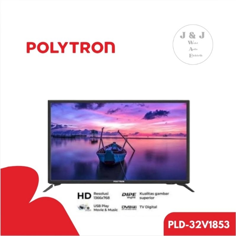 Jual TV LED POLYTRON 32 INCH PLD-32V1853 TV DIGITAL POLYTRON | Shopee Indonesia
