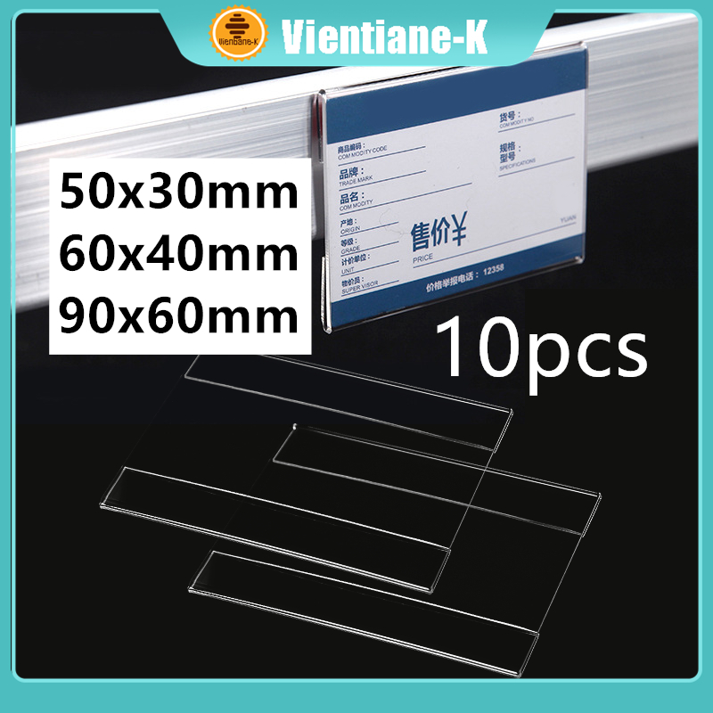 Jual 10PCS Acrylic Price Tag/Akrilik Name Tag/Selipan Kertas 1.3mm ...