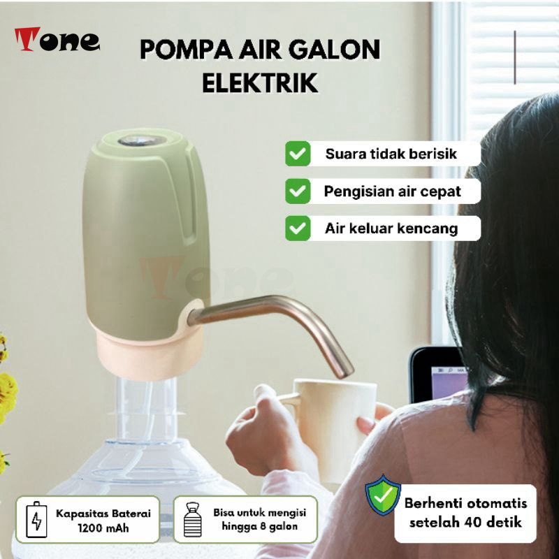 Jual Pompa Galon Electric Dispenser Elektrik LED USB Charger ...