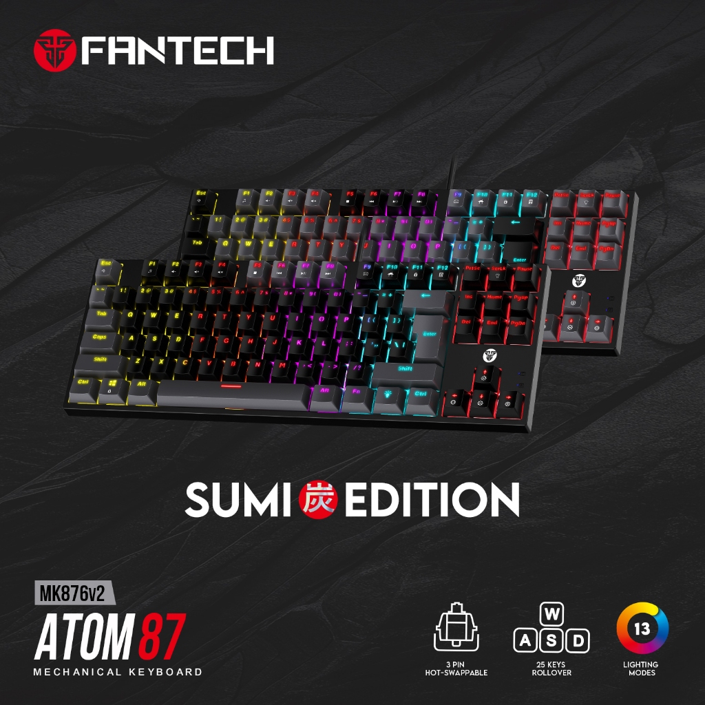 Jual Fantech Atom TKL MK876 V2 RGB Gaming Mechanical Keyboard | Shopee ...