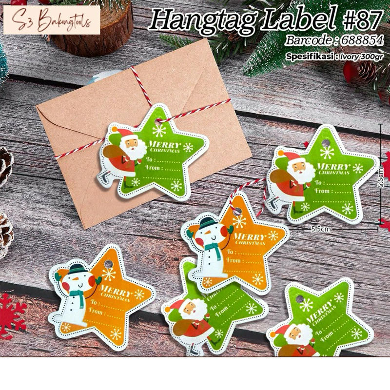 Jual hangtag natal kartu ucapan star isi 50 pcs | Shopee Indonesia