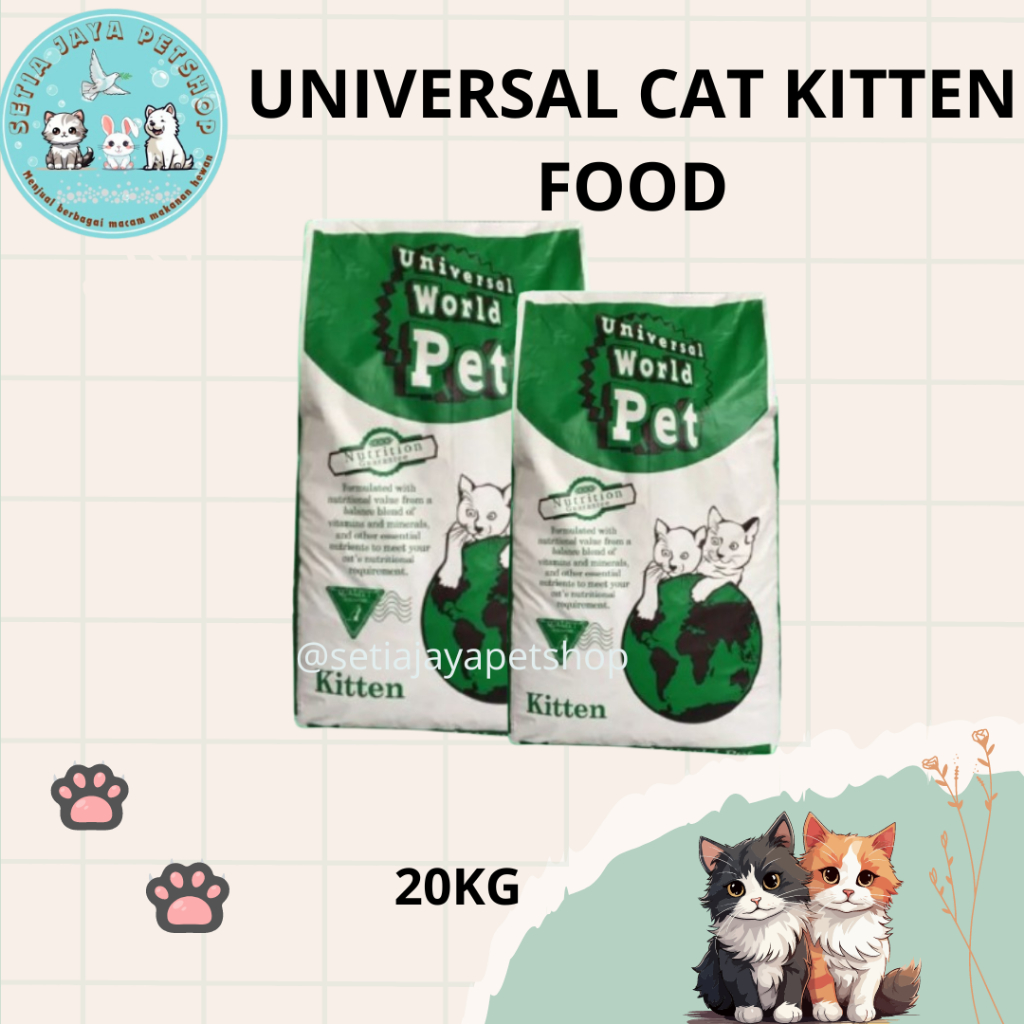 Jual UNIVERSAL CAT KIITEN FOOD 20KG | Shopee Indonesia