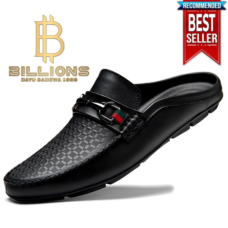Jual Sepatu Pria Slop Bustong Kulit Sapi Casual Slip On Formal Santai ...