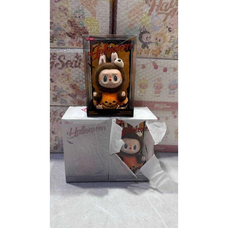 Jual labubu hallowen original popmart - labunu sitting pumpkin original ...