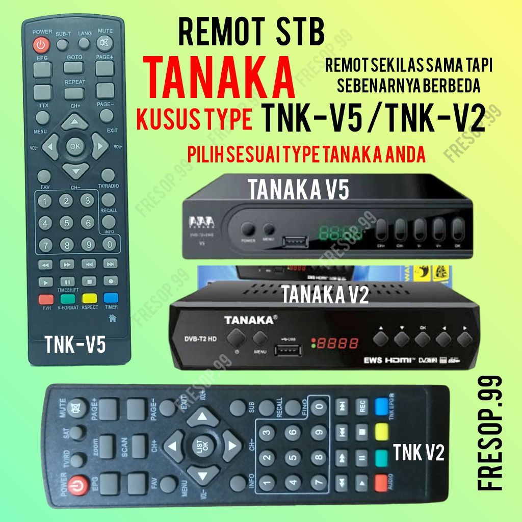Jual Remote stb tanaka v5 & v2 body besi baru pilih sesuai type remot ...