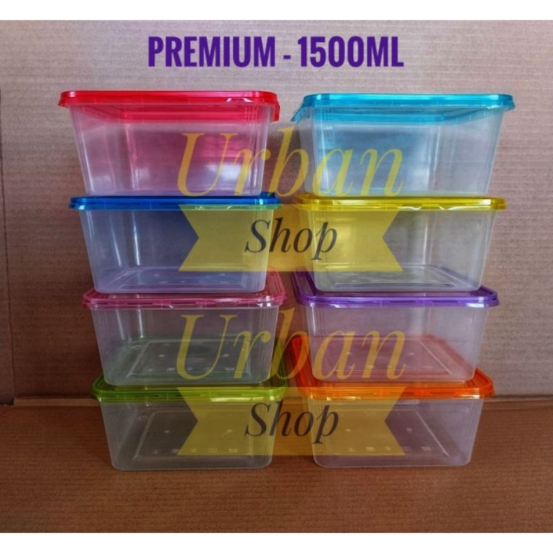 Jual Thinwall Envi Premium Colour 1500ml, 2000ml Square Kotak Murah. | Shopee Indonesia