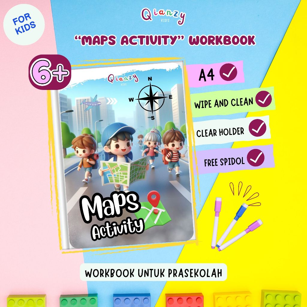 Jual WORKBOOK "MAPS ACTIVITY" FOR KIDS PRESCHOOL BUKU LEMBAR EDUKASI ...