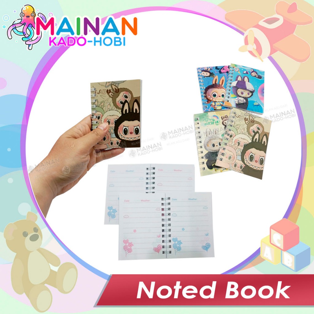 Jual ALAT TULIS NOTED BOOK BUKU CATETAN SPIRAL KARAKTER MONSTER LABUBU ...