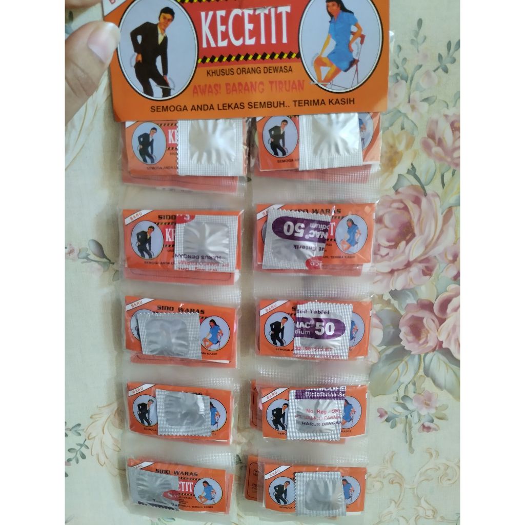 Jual Pil Kecetit renceng isi 20 sachet kualitas prima sidowaras ...