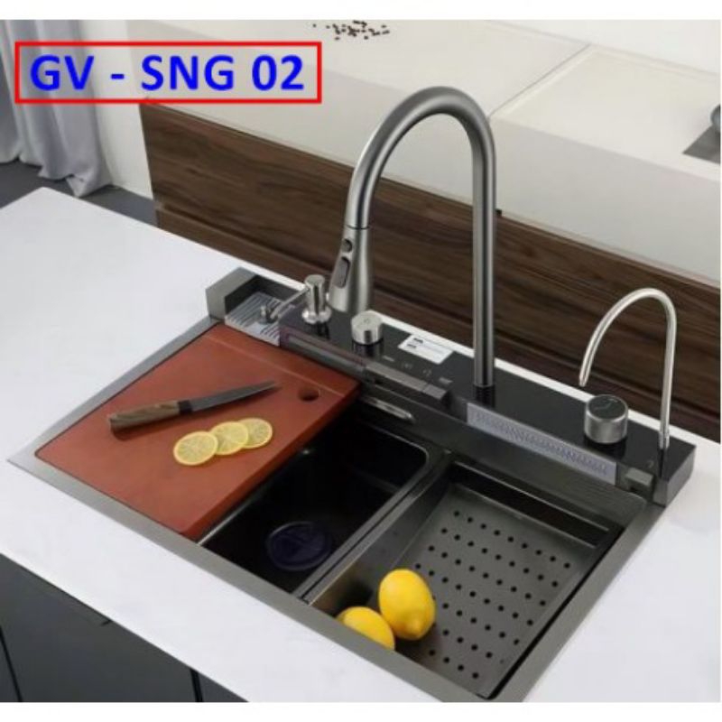 Jual Kitchen Sink Modern Piano Luxury Black 7546 Paket Lengkap Sink ...