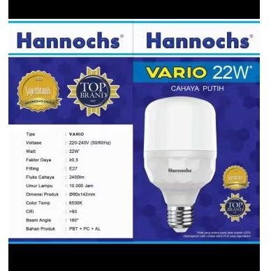 Jual Hannochs Lampu LED Vario 22 Watt -Cahaya Putih / Cool Daylight | Shopee Indonesia