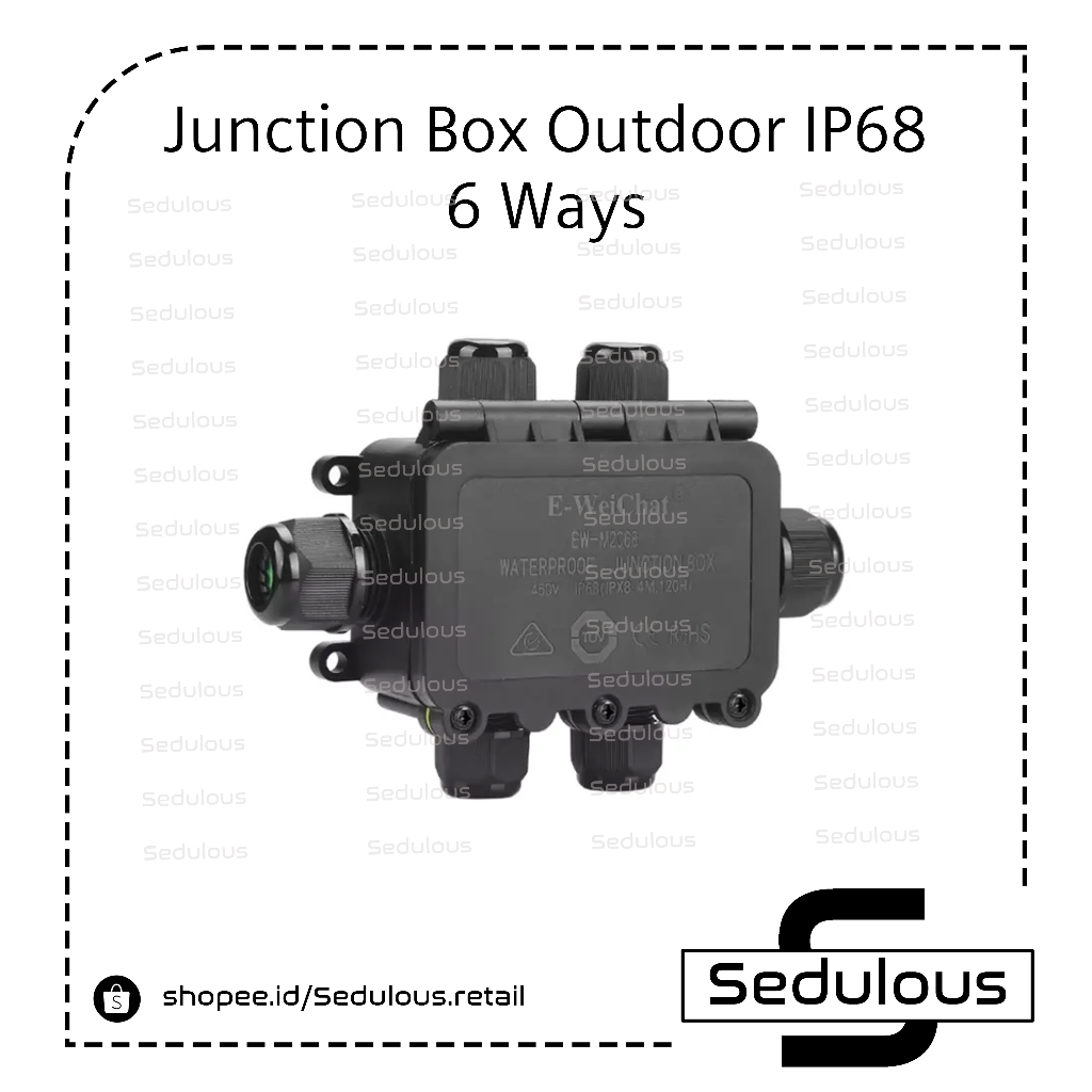Jual Outdoor junction box sambungan kabel waterproof 6 cabang 6 ways ...