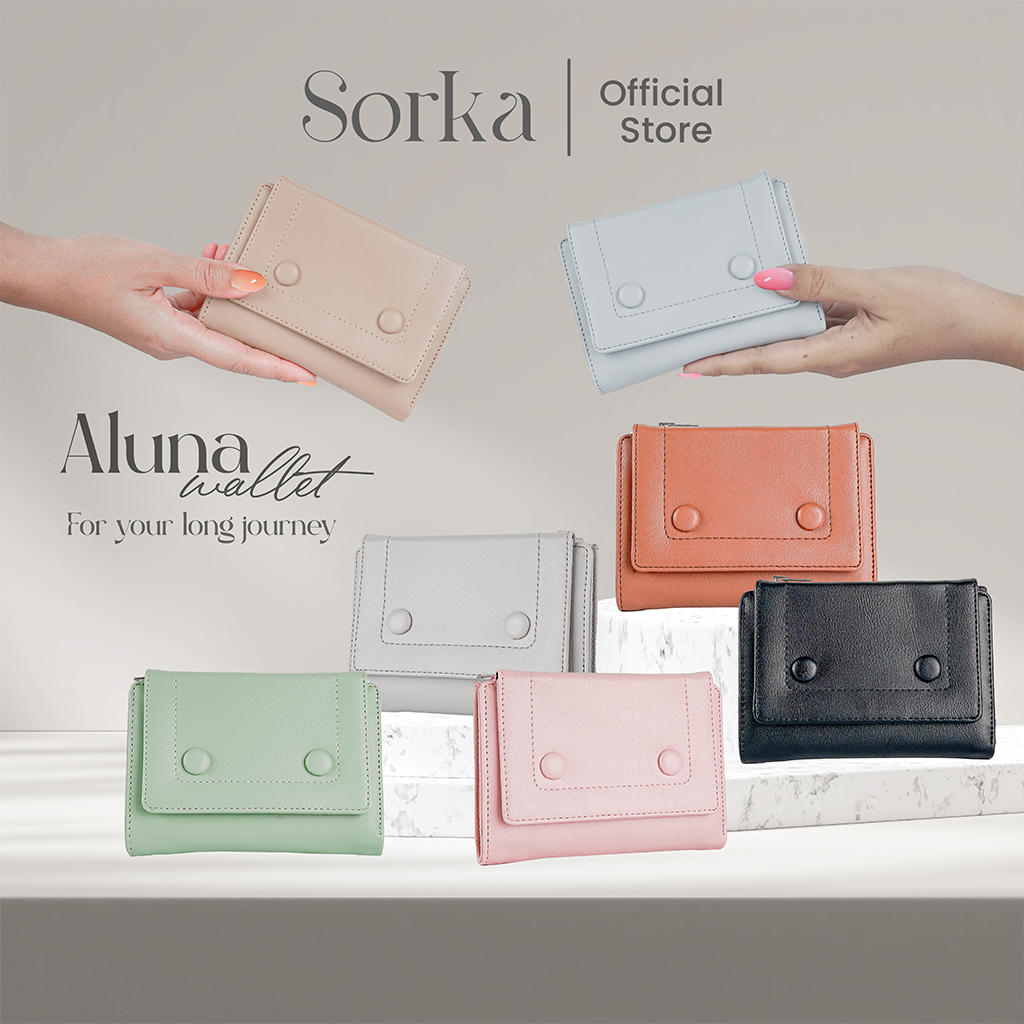 Jual Aluna Wallet - Dompet Lipat Wanita - Card Holder Wanita - Sorka ...