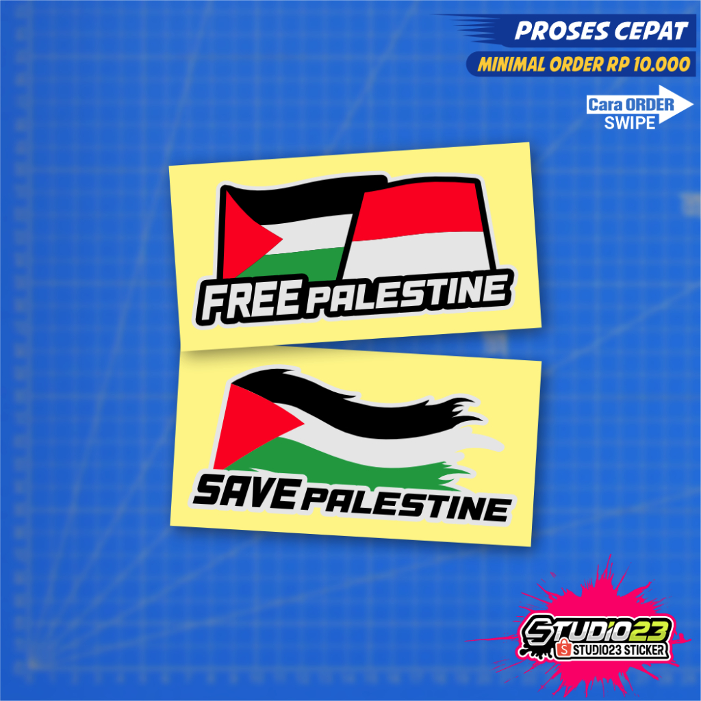 Jual Stiker Palestine Indo, Free Palestine, Save Palestine Cutting ...