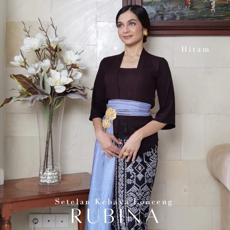 Jual SETELAN KEBAYA BALI RUBINA UKURAN XS LD 84 | SET KEBAYA HITAM ...