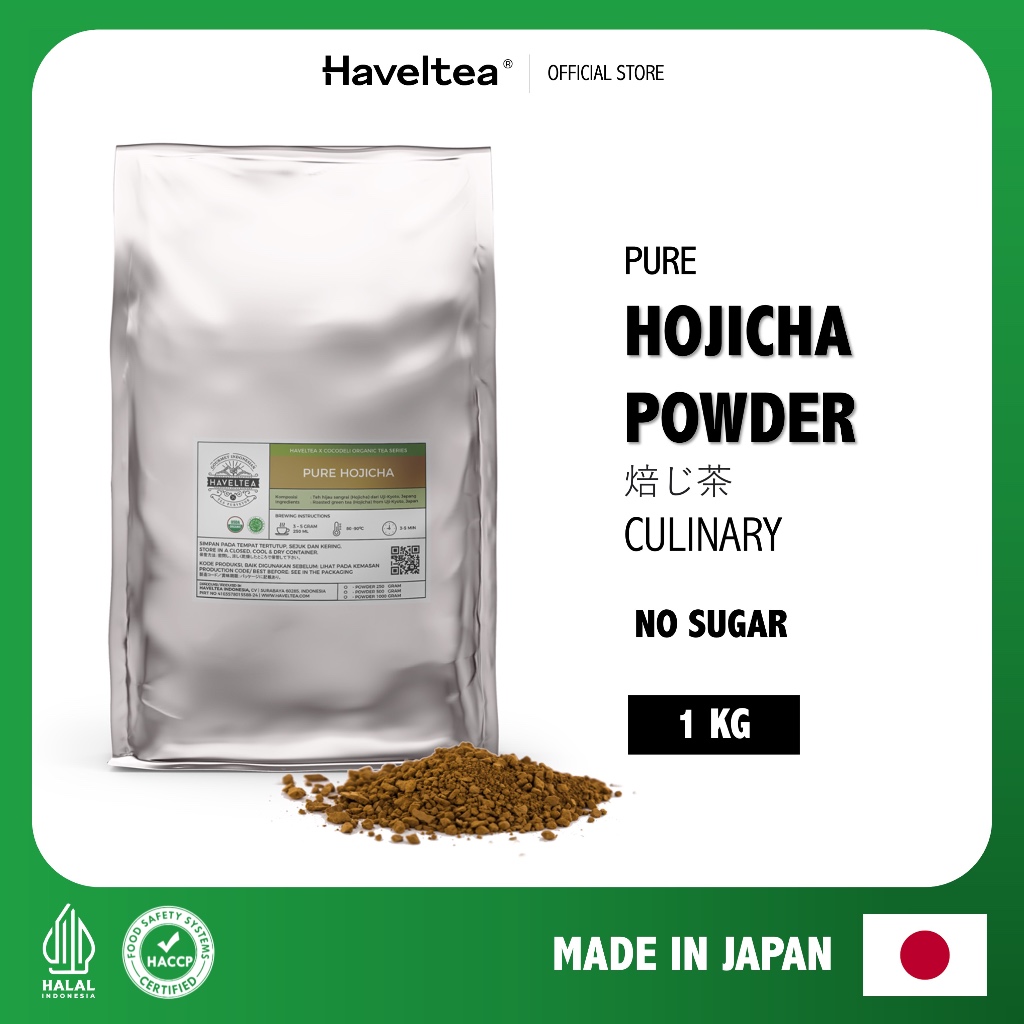 Jual Haveltea Hojicha Premium Culinary Grade Pure Hojicha Powder 1000GR ...