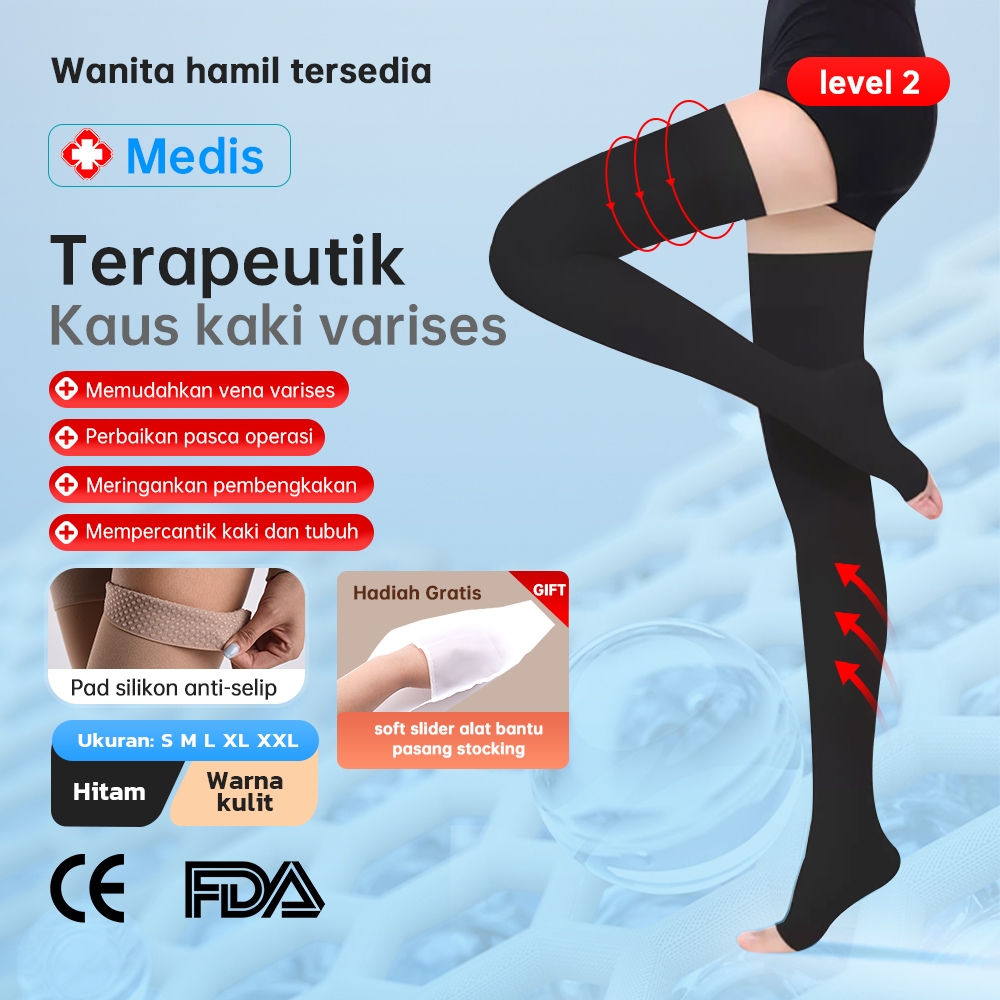 Jual Medical Compression Thigh Socks Stocking Stoking Kompresi Medis ...
