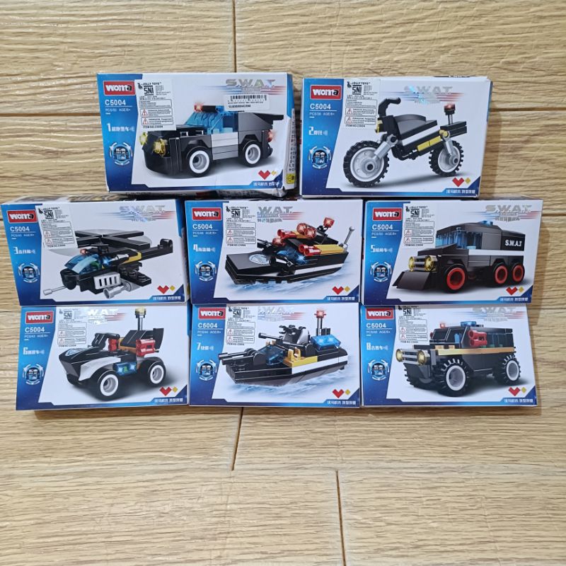 Jual Mainan balok susun Tentara Army Military Team Brick figure police SWAT polisi 2632 2639 ...